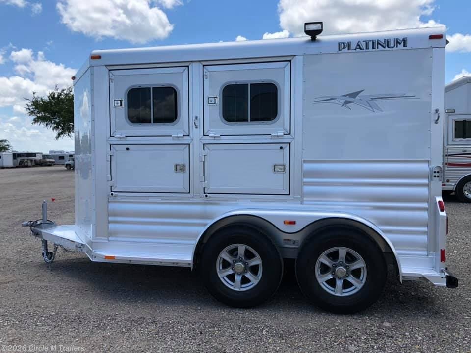 7x11 Horse Trailer for sale | New Platinum Coach 2HBP with MANGERS 16 ...