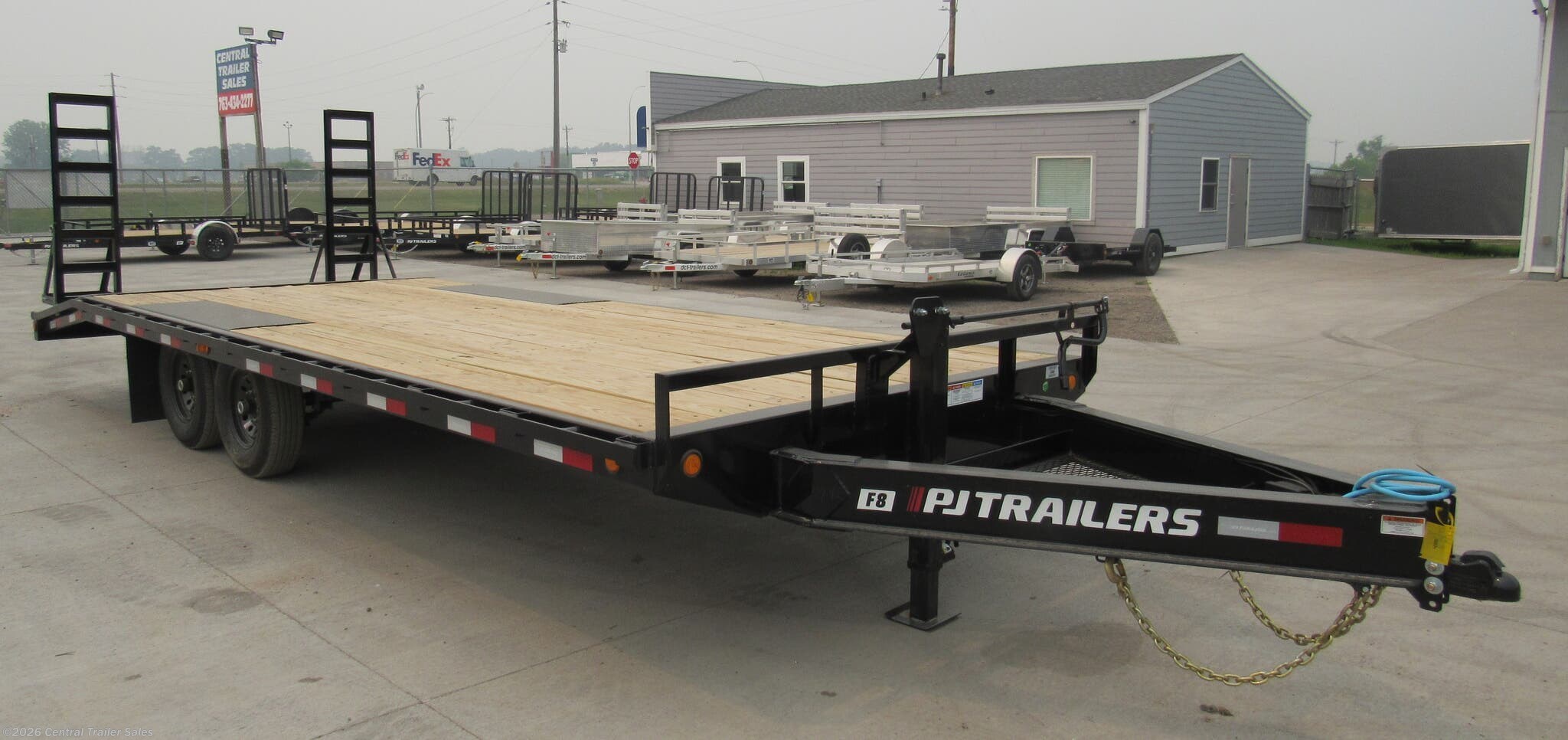 8x22 Equipment Trailer for sale | New PJ Trailers (F8) 8" I-Beam ...