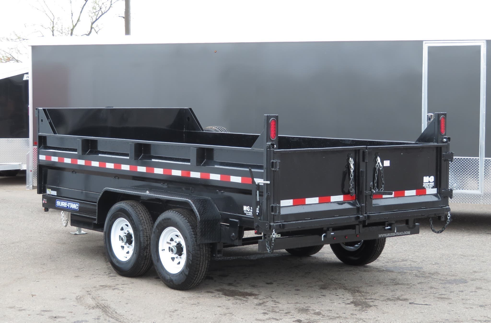 Dump (Heavy Duty) - 2020 Sure-Trac 14' Dump Trailer - Black | TrailersUSA