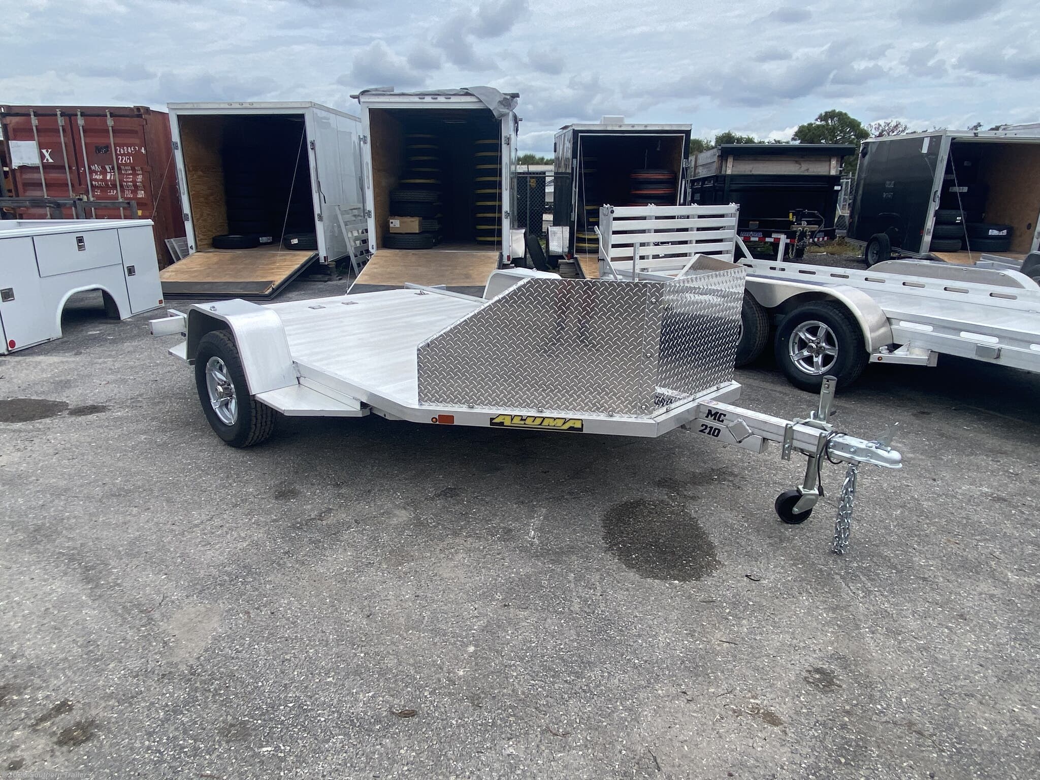 6x11 Motorcycle Trailer for sale | New Aluma MC210 Aluminum Two ...